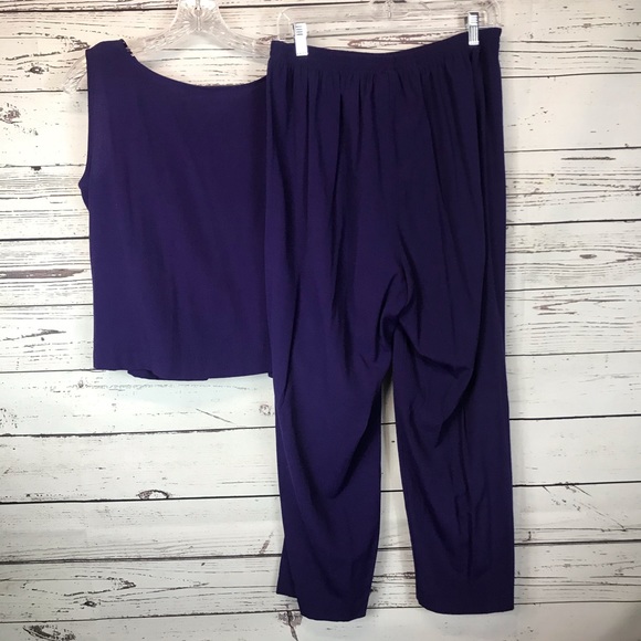 ann travis | Pants & Jumpsuits | Ann Travis 2pc Pants Cropped Top Set 6 ...
